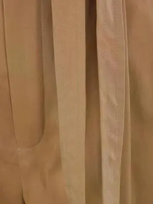 Saint Laurent Cotton Trousers With Front Tie Detail