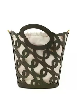 Oscar De La Renta Leather Tote Bag