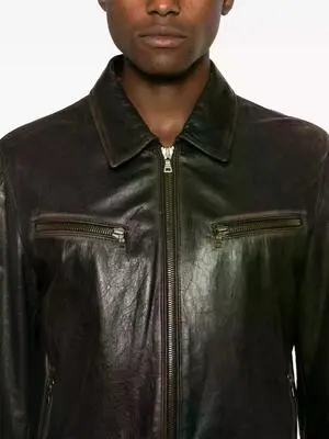 Prada Leather Shirt Jacket