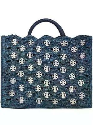 Rabanne Woven Raffia Tote Bag