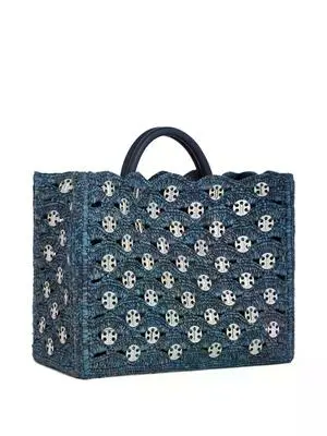 Rabanne Woven Raffia Tote Bag