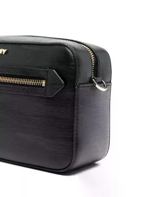 Dkny Logo-lettering Crossbody Bag - Black