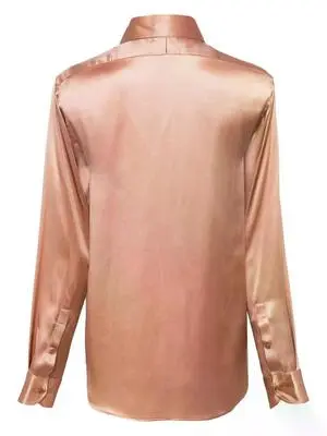 TOM FORD Long-sleeved Silk-satin Shirt