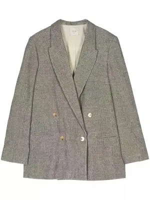 ALYSI Mélange-effect Double-breasted Blazer