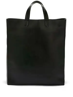 JIL SANDER Large Leather Tote Bag - Black