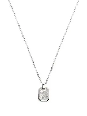 Shay Diamond Rolo-chain Necklace - Silver