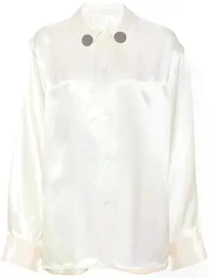 JIL SANDER Logo-appliqué Drop-shoulder Shirt