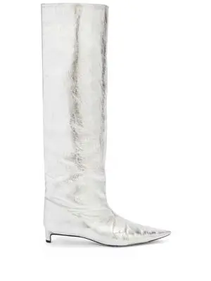 JIL SANDER 30mm Metallic Knee Boots