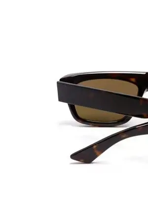 Saint Laurent Rectangle-frame Sunglasses - Brown