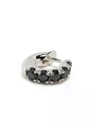 SPINELLI KILCOLLIN Sterling Mini Hoop Earring With Black Diamonds
