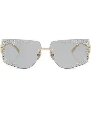 JIMMY CHOO Crystal-embellished Rimless Sunglasses