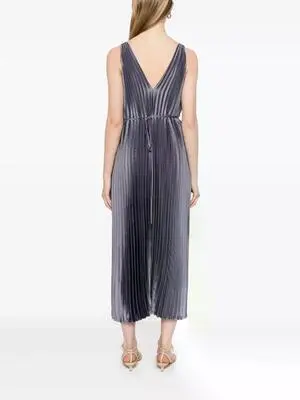 Vince Pleated Satin Midi Dress