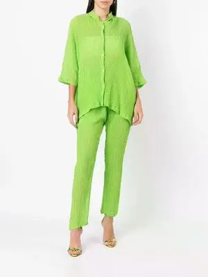 AMIR SLAMA Crinkle-effect Silk Trousers