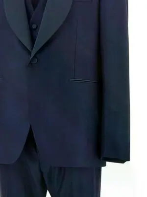 Tagliatore Shawl-lapel Three-piece Suit - Blue