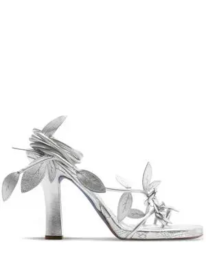 Burberry Ivy Flora 105mm Leather Sandals