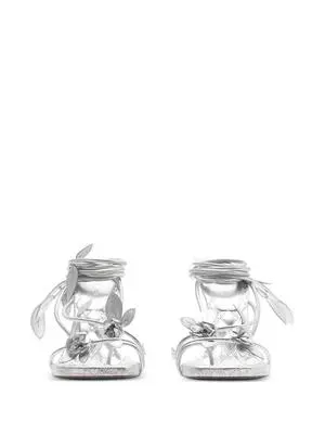 Burberry Ivy Flora 105mm Leather Sandals