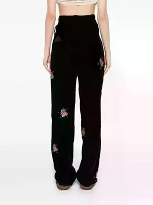 MIDORIKAWA Embroidered Floral Trousers
