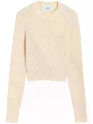 AMI Paris De Coeur Cotton-blend Top