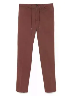 CIRCOLO 1901 Piqué-weave Elasticated Waist Trousers - Brown