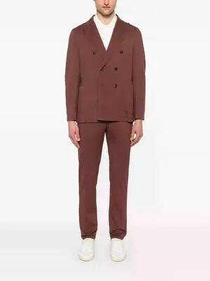 CIRCOLO 1901 Piqué-weave Elasticated Waist Trousers - Brown