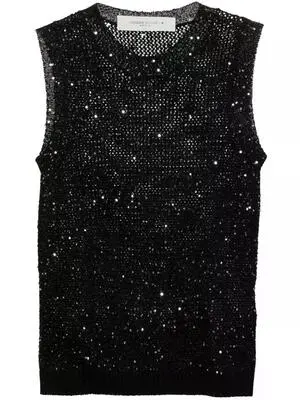 GOLDEN GOOSE Sequin-embellished Sleeveless Top