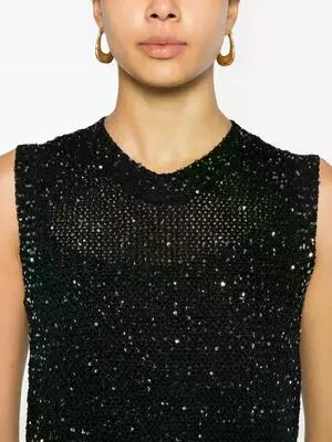 GOLDEN GOOSE Sequin-embellished Sleeveless Top