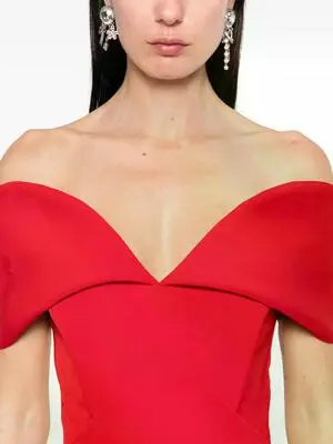 MOOS STUDIO V-neck Maxi Dress - Red
