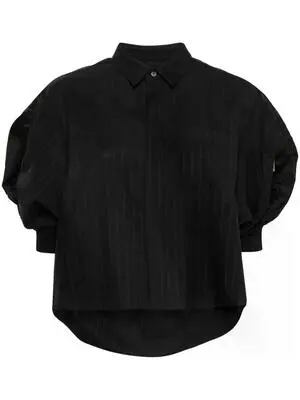 Sacai Pinstripe Cropped Shirt