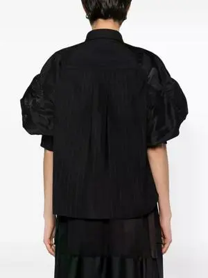 Sacai Pinstripe Cropped Shirt