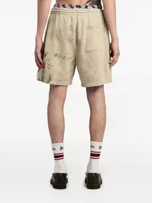 Palm Angels Graphic-print Cotton Shorts
