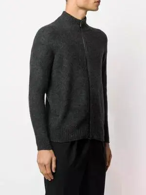 DRUMOHR Zip-up Wool Cardigan - Grey