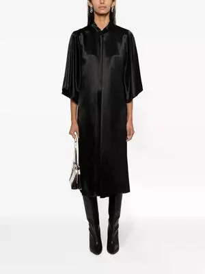 FORTE_FORTE Satin Shift Midi Dress