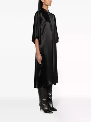 FORTE_FORTE Satin Shift Midi Dress