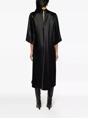 FORTE_FORTE Satin Shift Midi Dress