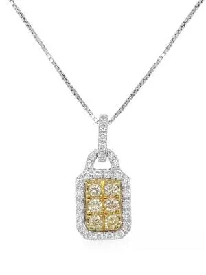 HYT JEWELRY Platinum Diamond Pendant Necklace - Silver