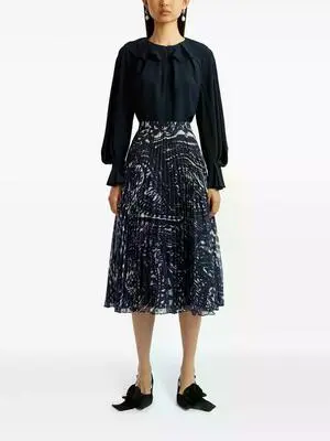 Erdem Long-sleeved Blouse With Bishop Sleeves And Ruffled Cuffs