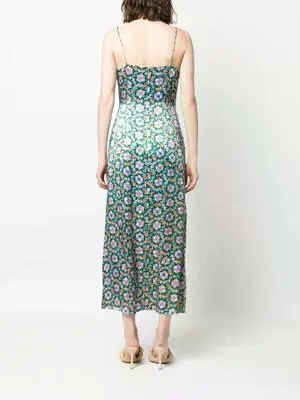 Saloni Floral-print Silk Midi Dress
