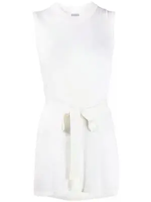 Malo Belted Knitted Tunic - Neutrals