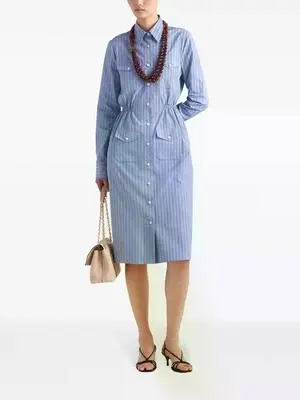 Prada Striped Cotton Shirt Dress