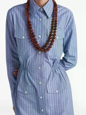 Prada Striped Cotton Shirt Dress