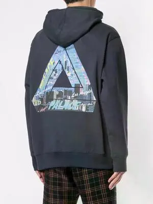 PALACE La Logo-print Hoodie - Blue