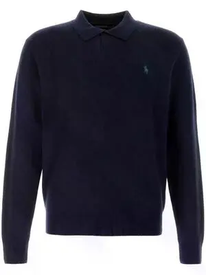Polo Ralph Lauren Polo Collar Wool-cashmere Sweater - Blue