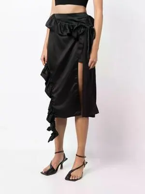 Rokh Ruffle-trim Midi Skirt