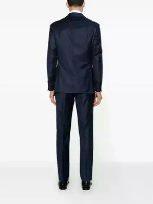 LARDINI Brooch-detail Suit - Blue