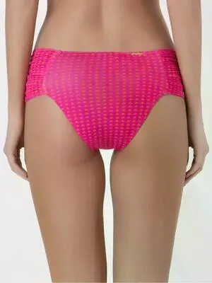 AMIR SLAMA Printed Bikini Bottoms With Draped Details