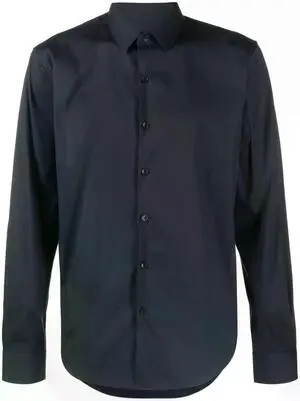 Sandro Fitted Stretch Cotton Shirt - Blue