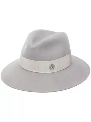 MAISON MICHEL Henrietta Felt Fedora Hat - Grey