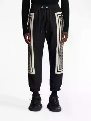 Balmain Monogram-scarf Drawstring Track Pants
