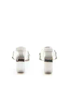MAISON MARGIELA Numeric Engraved Hoop Earrings - Silver