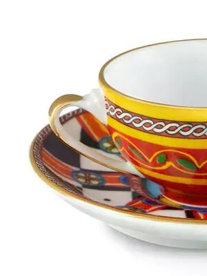 Dolce & Gabbana Carretto Siciliano Espresso Cups With Saucers